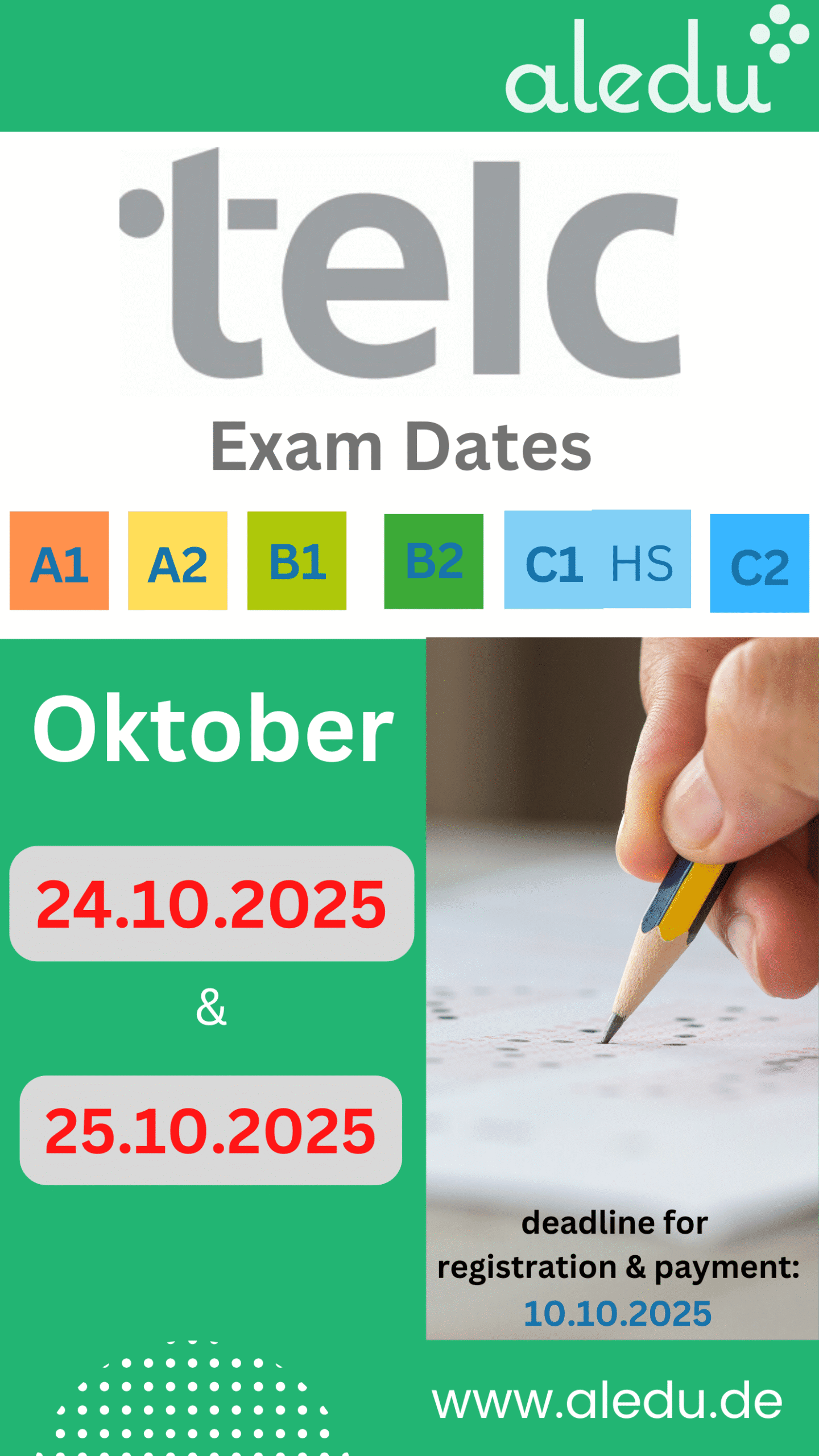 Telc Deutsch C1 HS - Exam | Aledu | Educational Institution